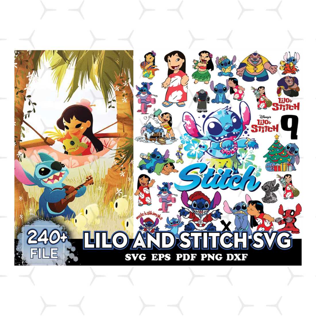 240 Files Stitch Svg, Lilo And Stitch Svg, Cartoon Svg - Inspire Uplift