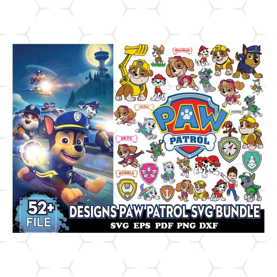 52 Designs Paw Patrol Svg Bundle, Paw Patrol Svg | Inspire Uplift