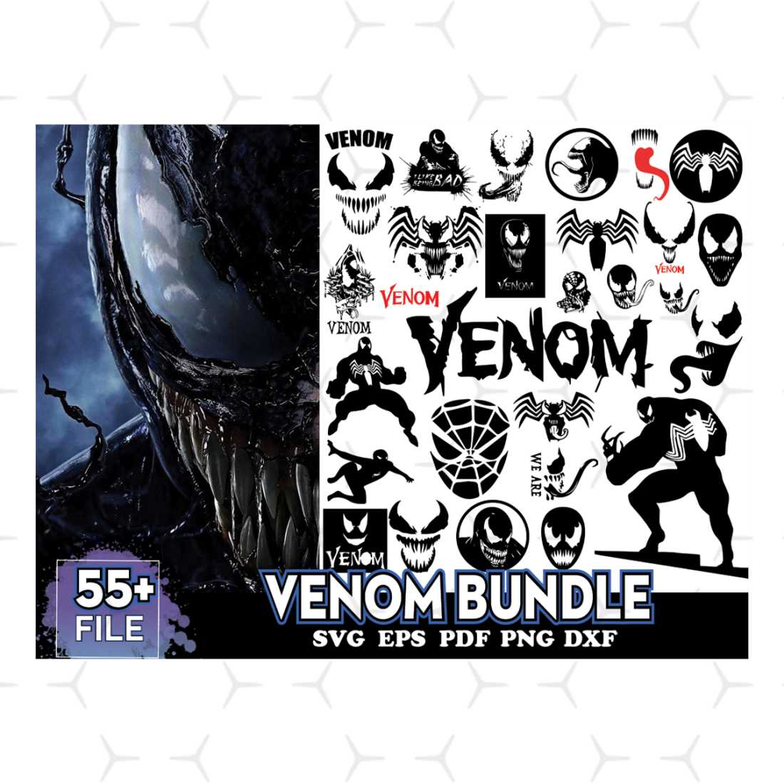 55 Files Venom Bundle, Spiderman Svg, Marvel Svg | Inspire Uplift
