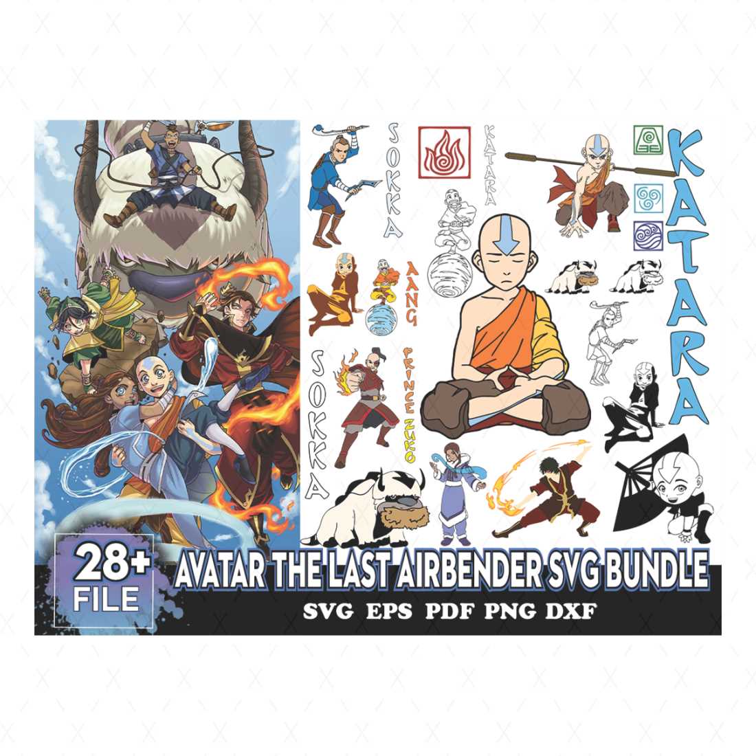 Avatar The Last Airbender Svg Bundle, Aang Svg, Avatar Svg - Inspire Uplift
