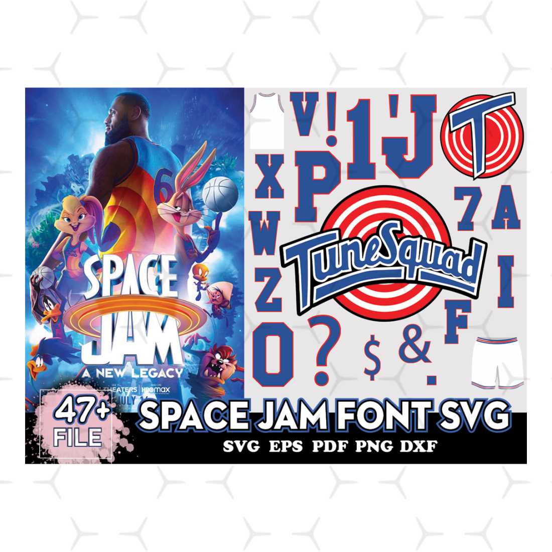 Tune Squad Bundle Svg, Space Jam Font Svg, Logo Svg | Inspire Uplift