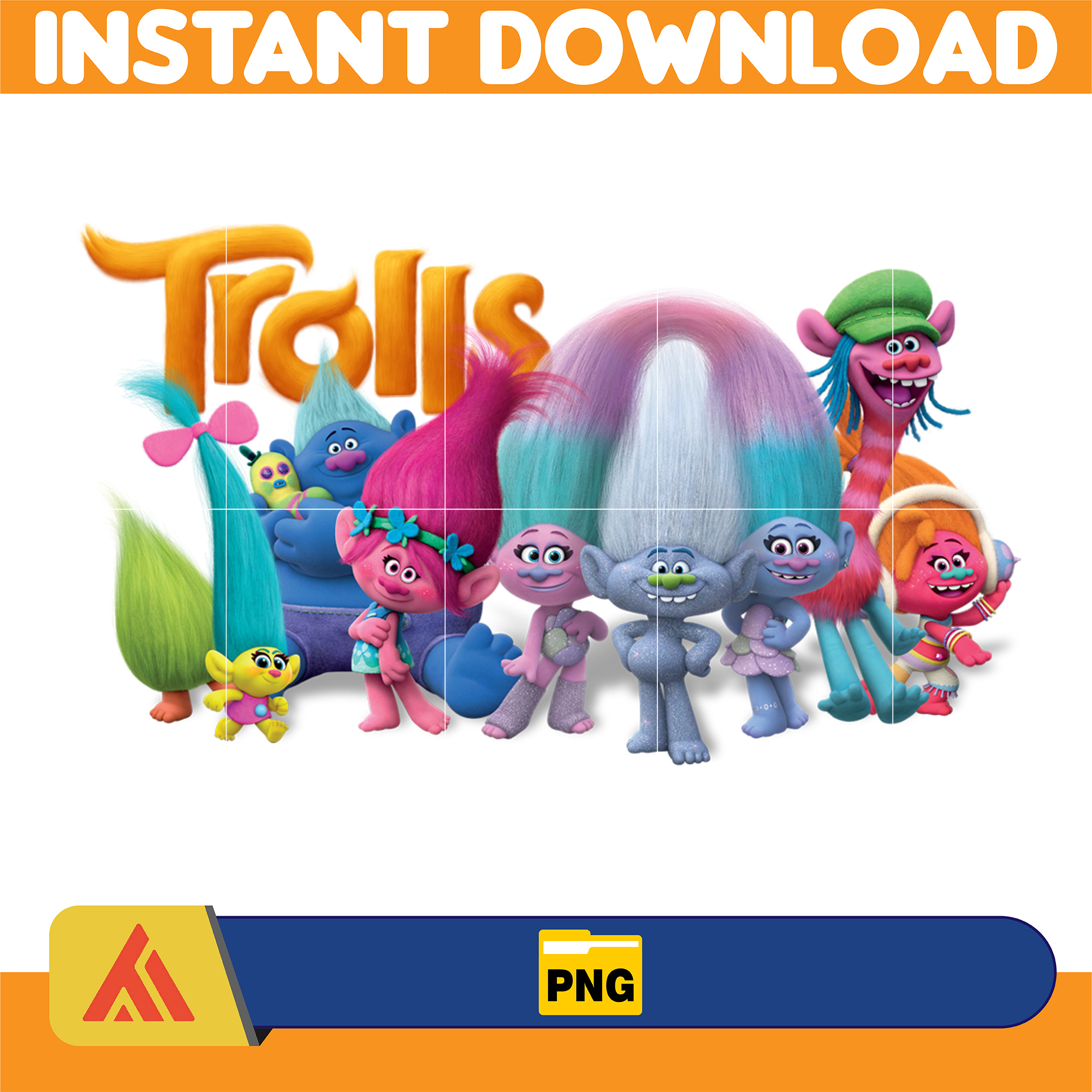 Custom Name Age Birthday Girl PNG, Trolls PNG, Trolls Digita | Inspire ...