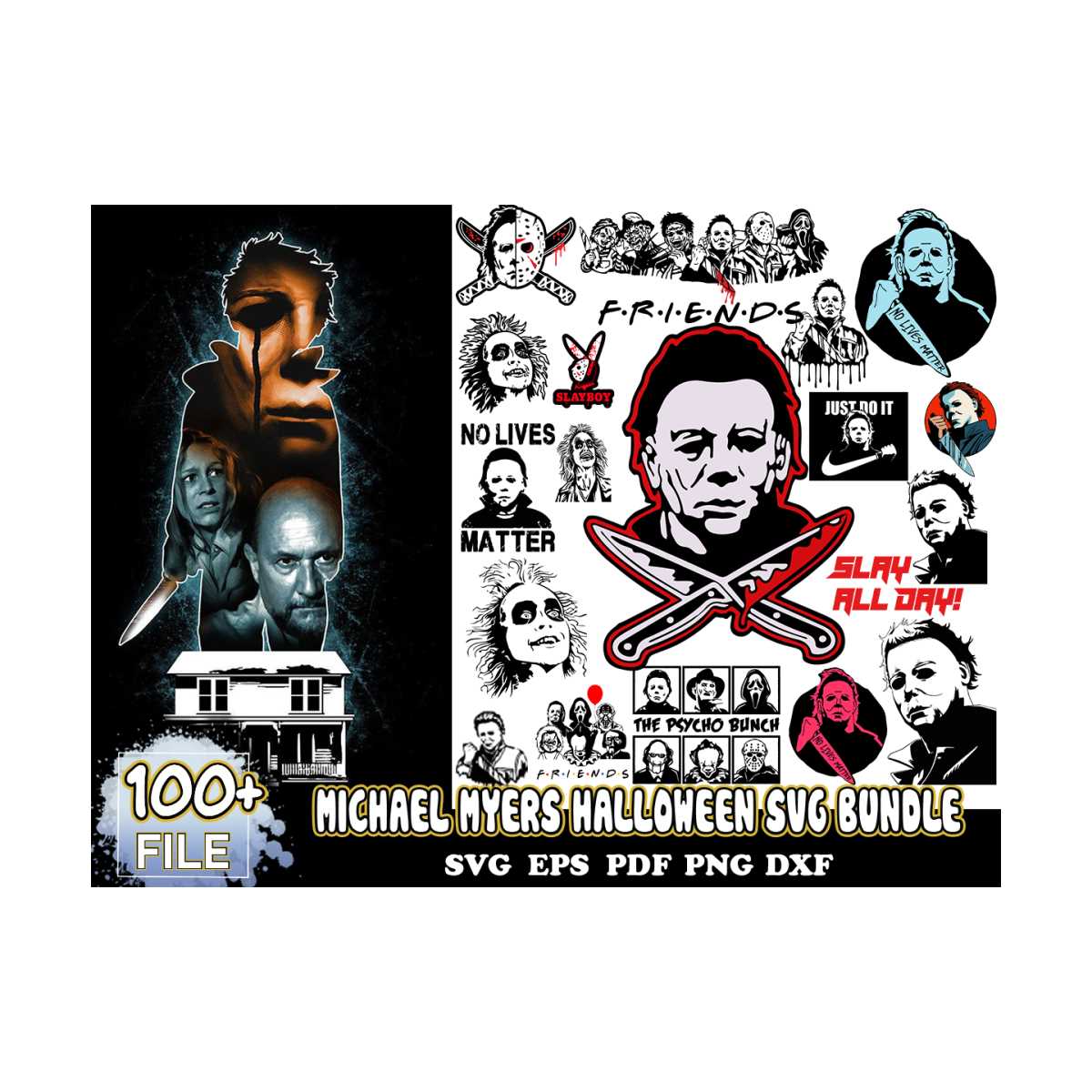 100 Files Michael Myers Svg Bundle, Halloween Svg | Inspire Uplift