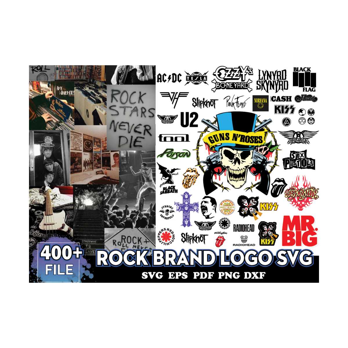 400 Rock Brand Logo SVG, Rock Band Svg, Bundle Rock Band | Inspire Uplift