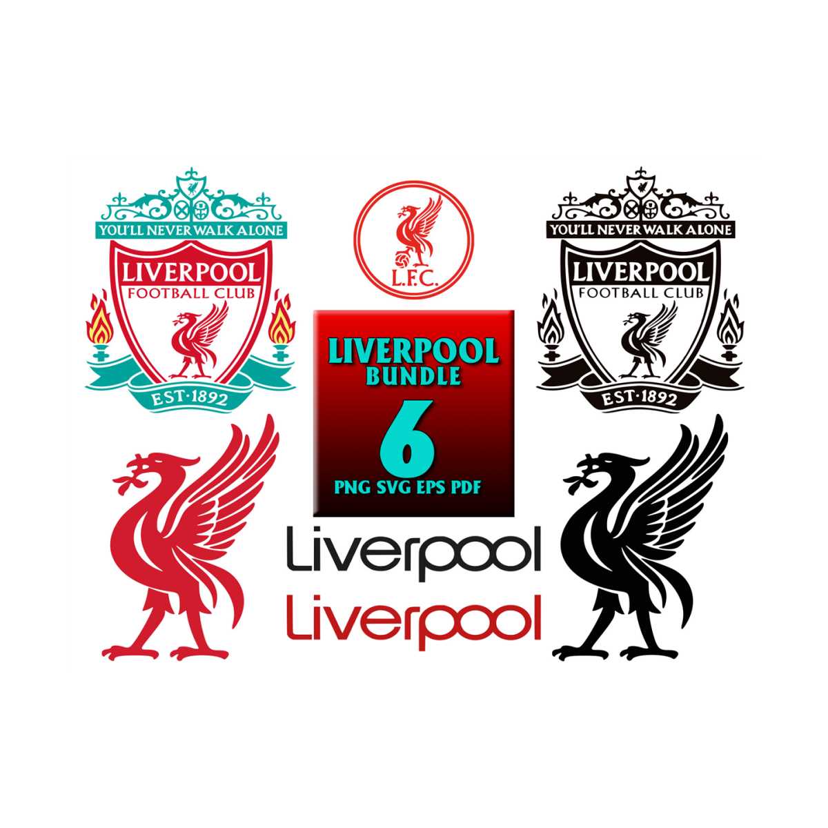 6 Files Liverpool Bundle Svg, Brand Logo Svg, Liverpool Svg, - Inspire ...