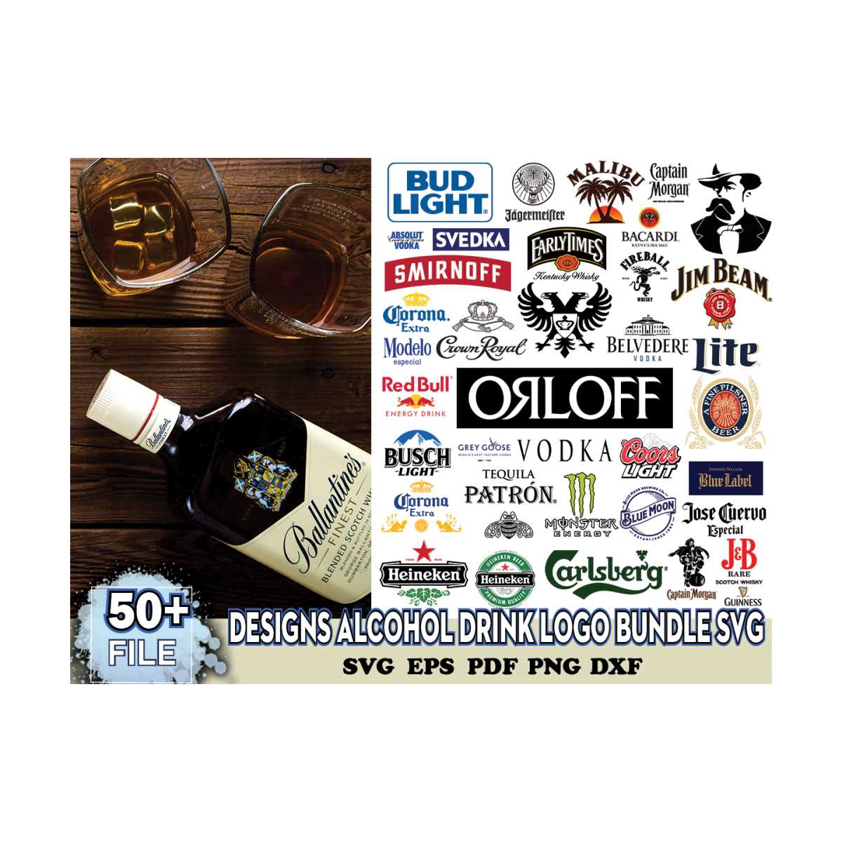 50 Designs Alcohol Drink Logo Bundle Svg, Beer Logo, Beer Sv | Inspire ...