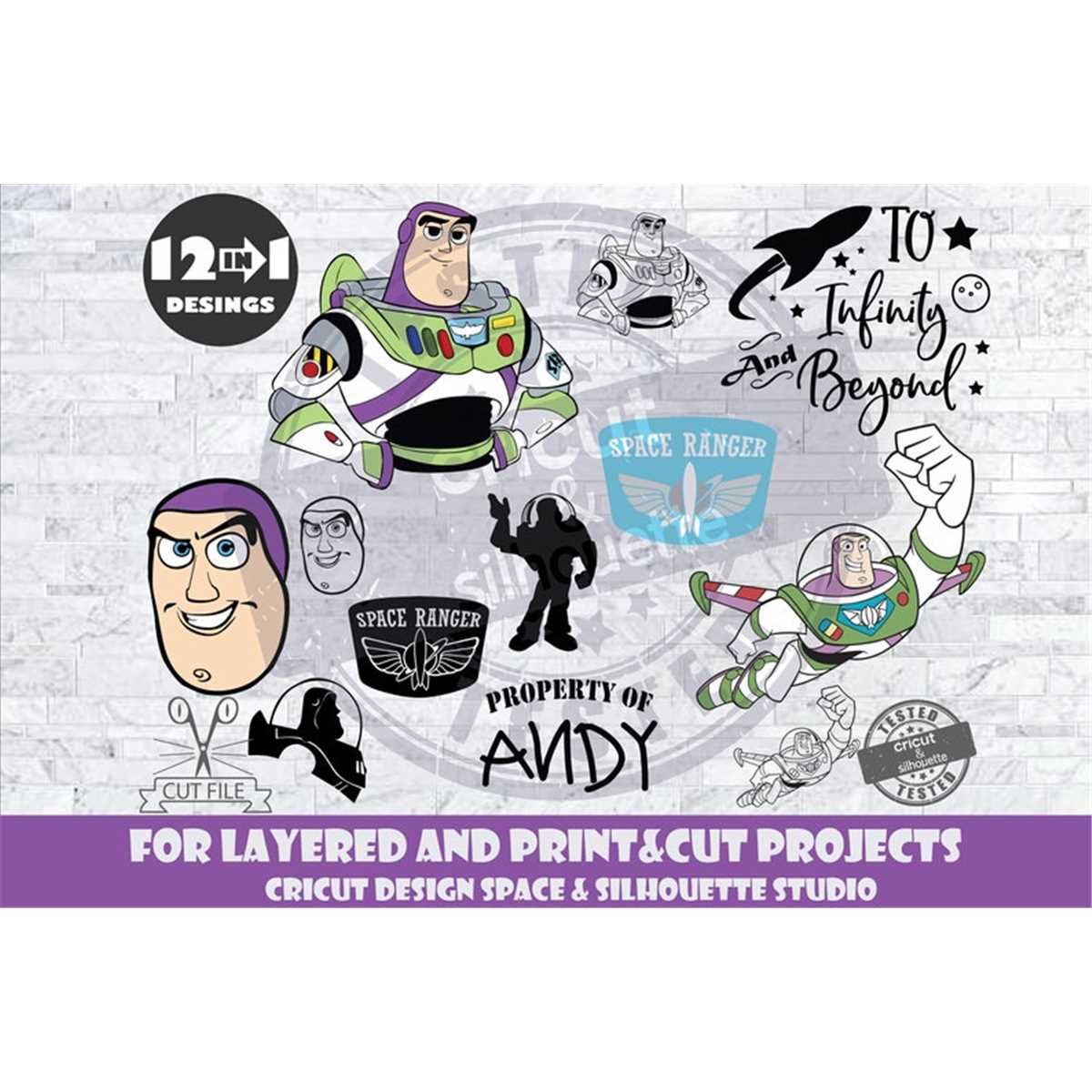Buzz Lightyear Bundle SVG Toy Story SVG Design Files For Cri | Inspire ...
