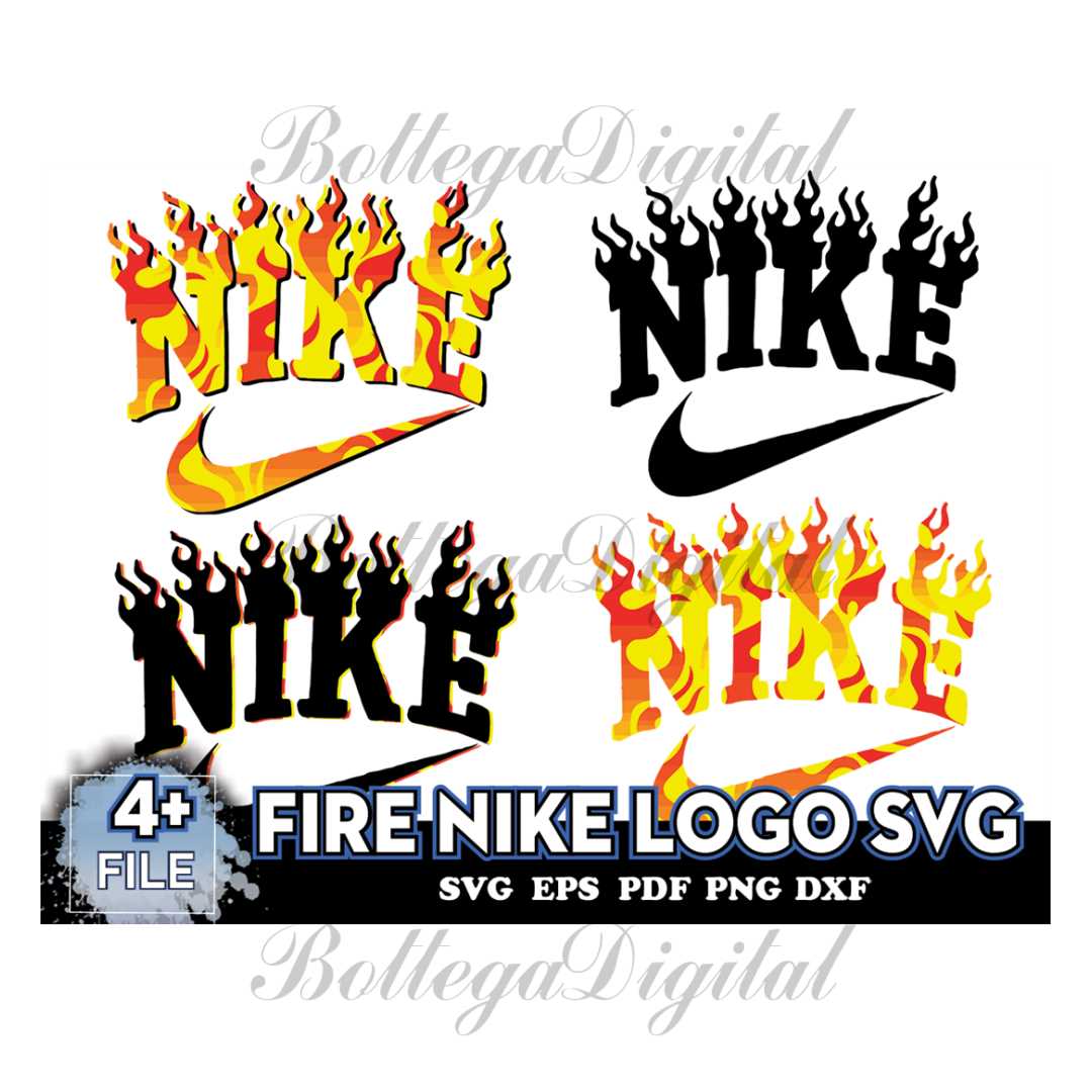 Fire Nike Logo Svg, Logo Brand Svg, Fire Nike Svg, Nike Logo | Inspire ...