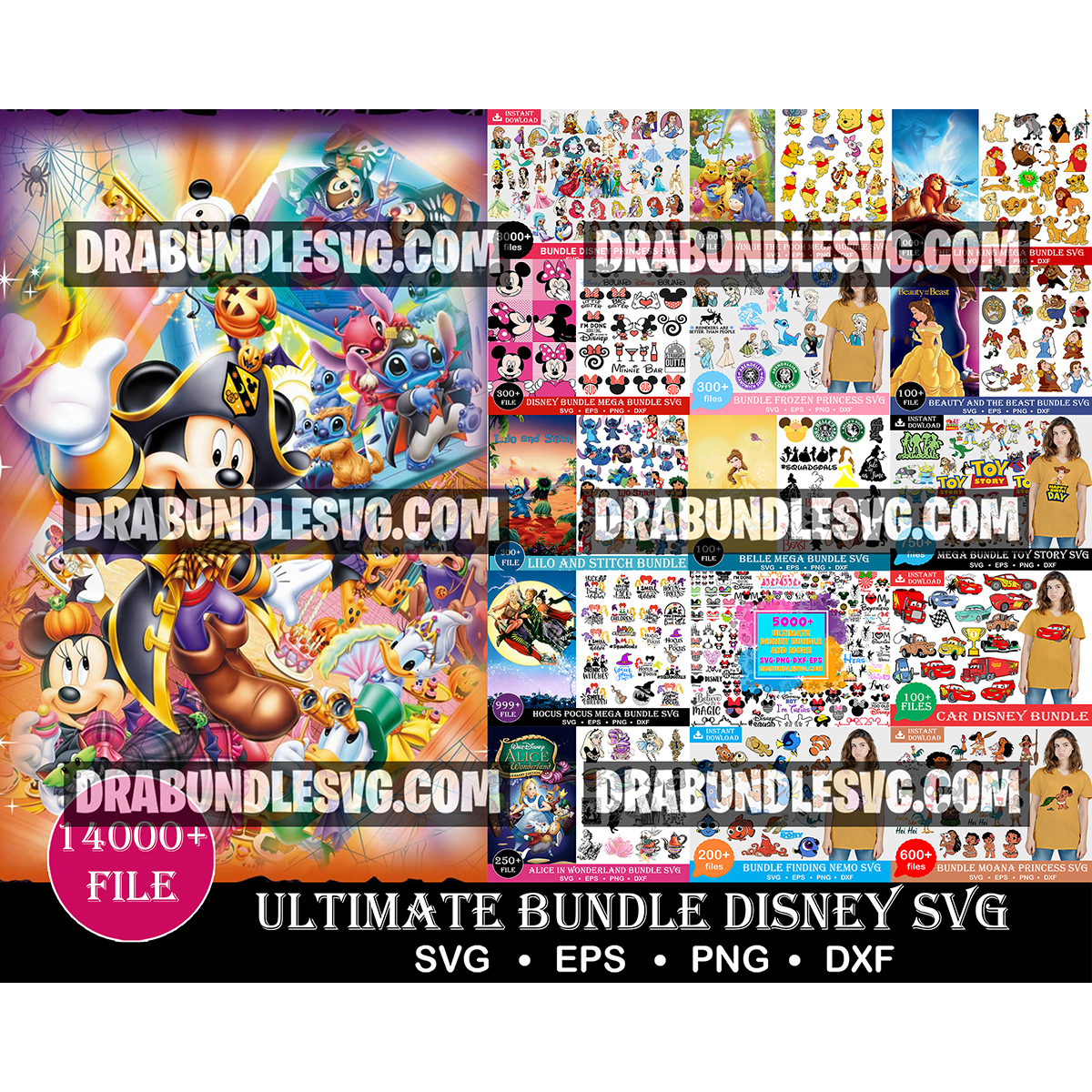 14,000 The Ultimate Disney Bundle svg, Fun Disney bundle, Di | Inspire ...