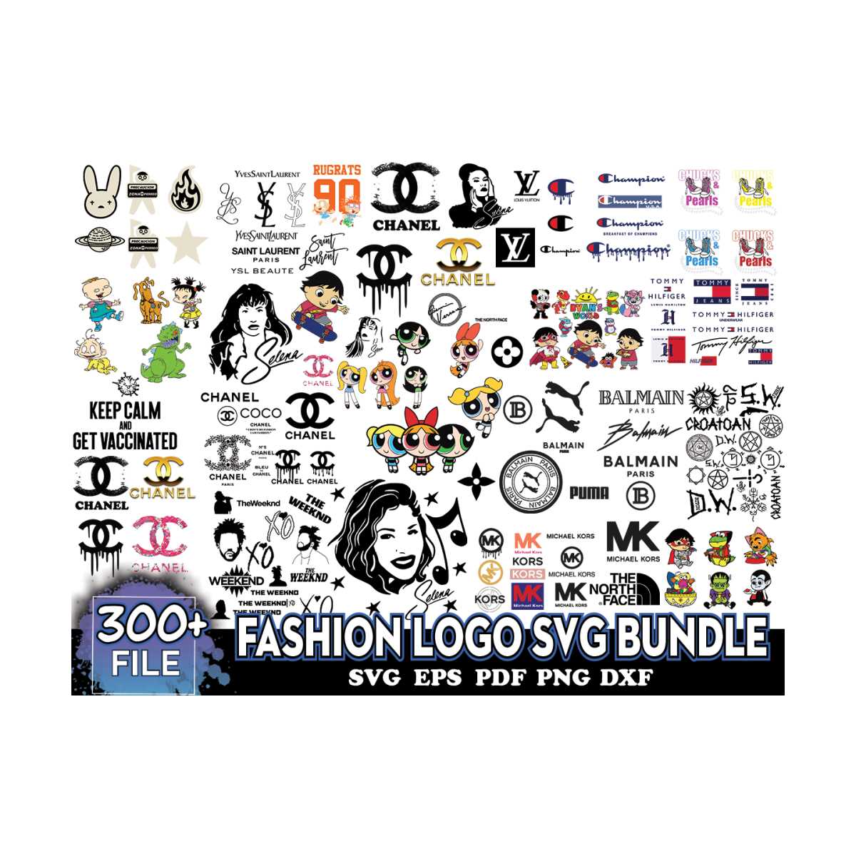 300 Fashion Logo Svg Bundle, Brand Logo Svg, Famous Brand Sv | Inspire ...