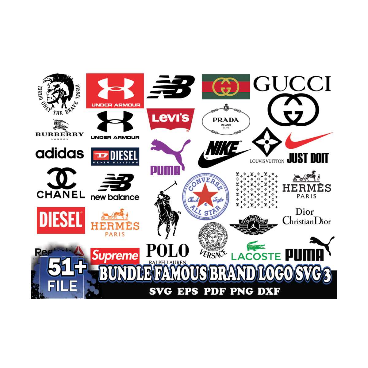 Bundle Famous Brand Logo Svg 3, File For Cricut | Inspire Uplift