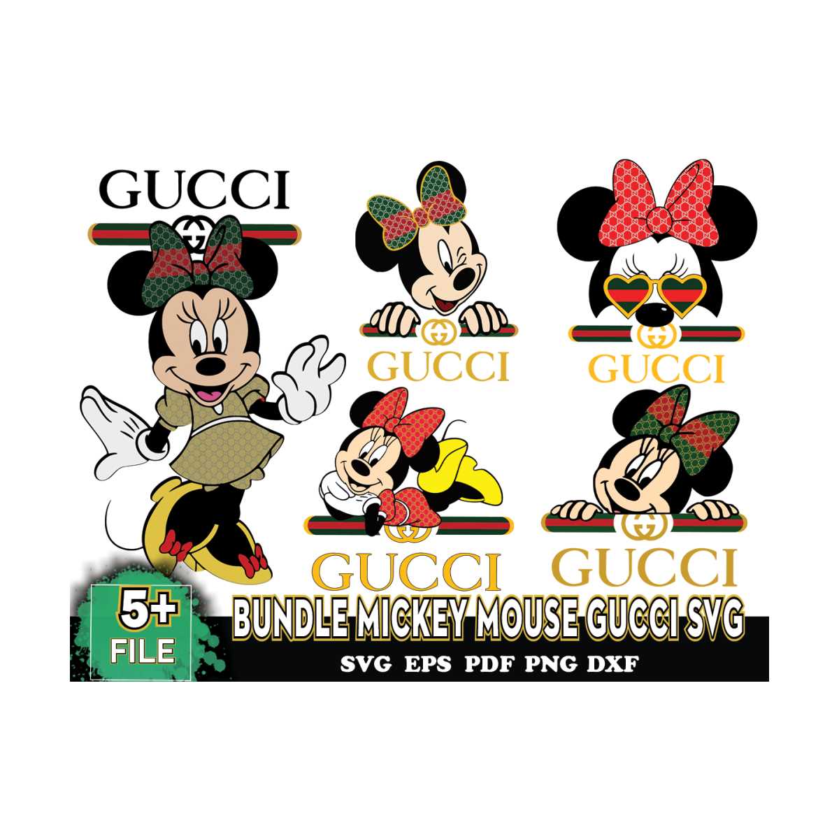 Bundle Mickey Mouse Gucci SVG, Mickey Gucci SVG, Logo Gucci | Inspire ...