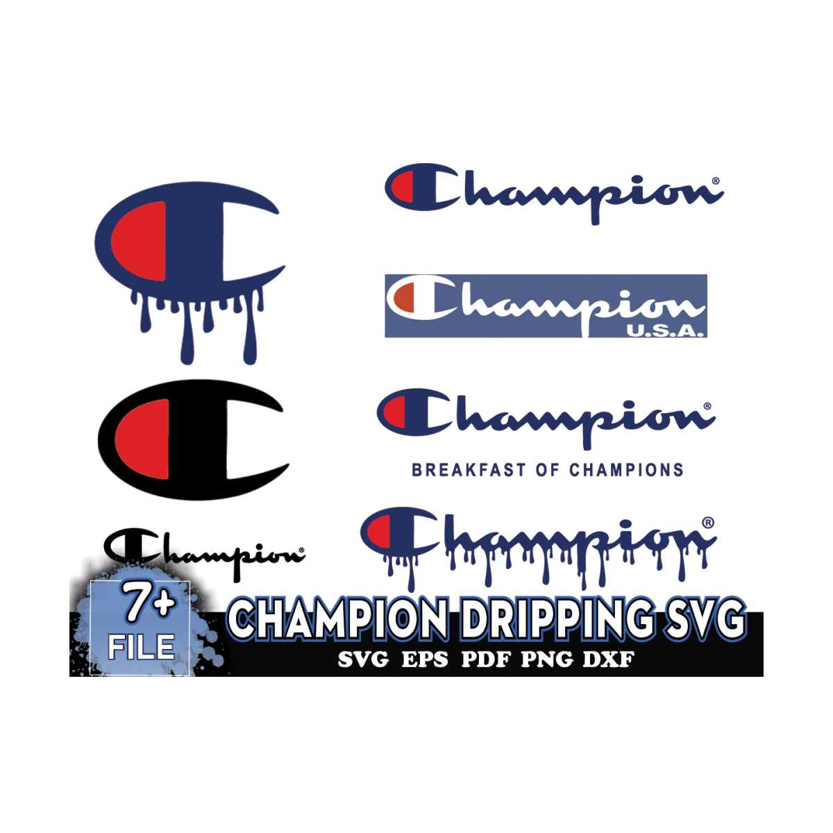 Champion Dripping Svg, Dripping Logo Svg, Logo Brand Svg | Inspire Uplift