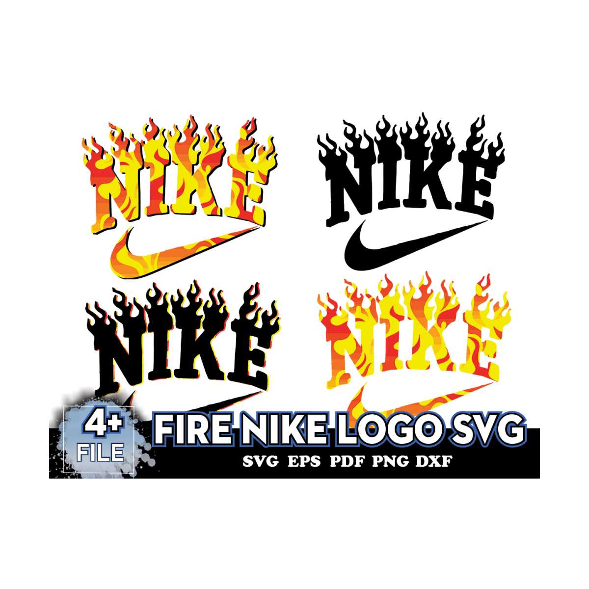 Fire Nike Logo Svg, Logo Brand Svg, Fire Nike Svg, Nike Logo | Inspire ...