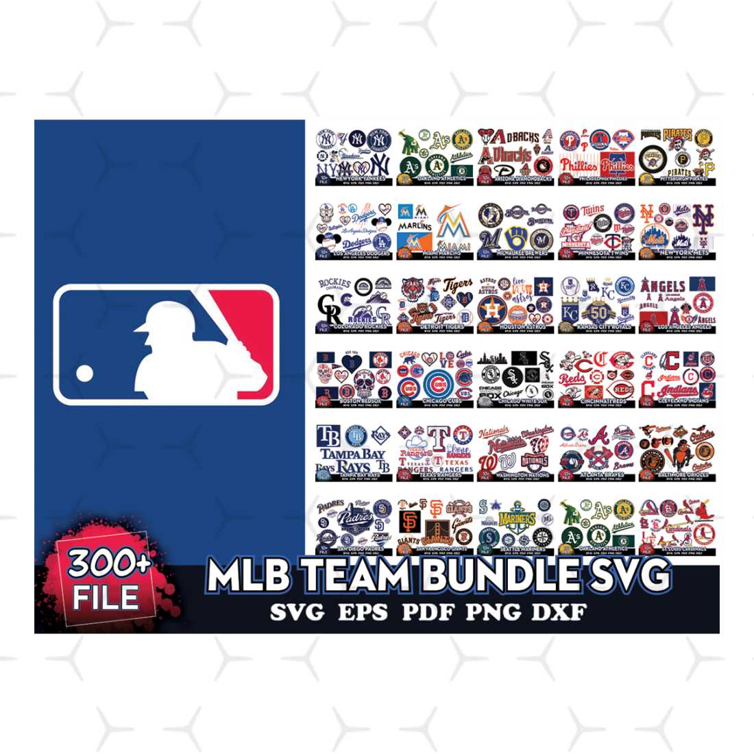 300 Files MLB Team Bundle Svg, Sport Svg, MLB Team svg, MLB | Inspire ...