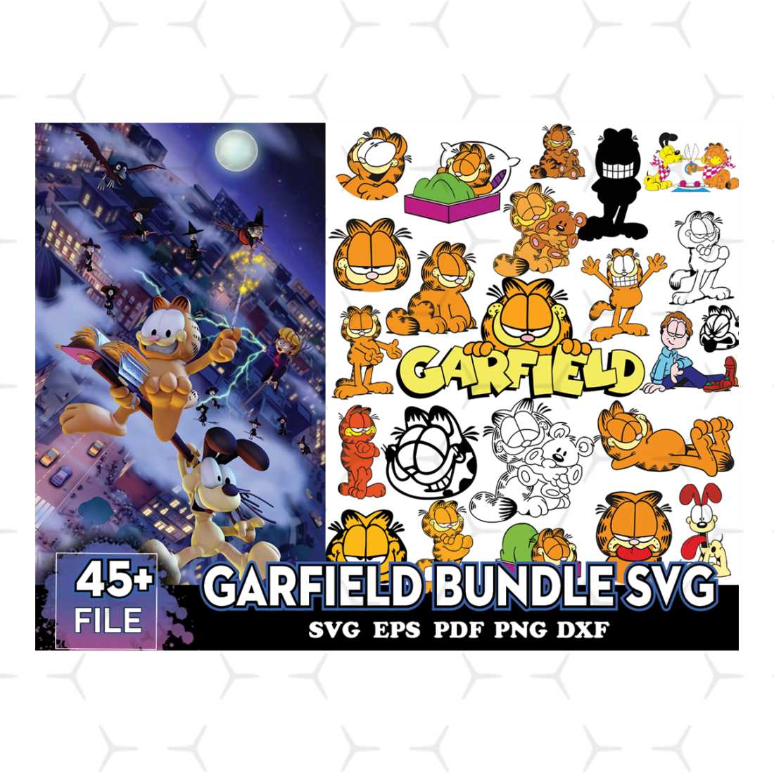 45 Files Garfield Bundle Svg, Garfield Svg, Cartoon Svg | Inspire Uplift