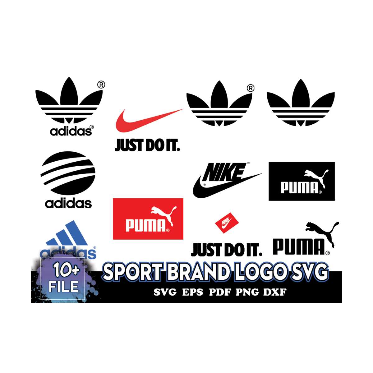 Sport Brand Logo Svg, Adidas Svg, Nike Svg, Puma Svg, Logo B | Inspire ...