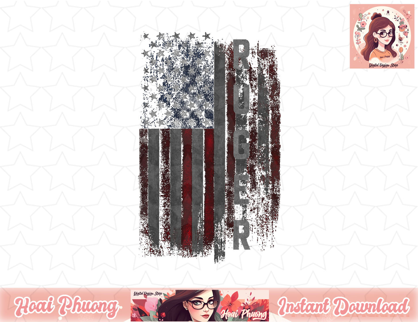 Ruger Family American Flag png, sublimation copy | Inspire Uplift