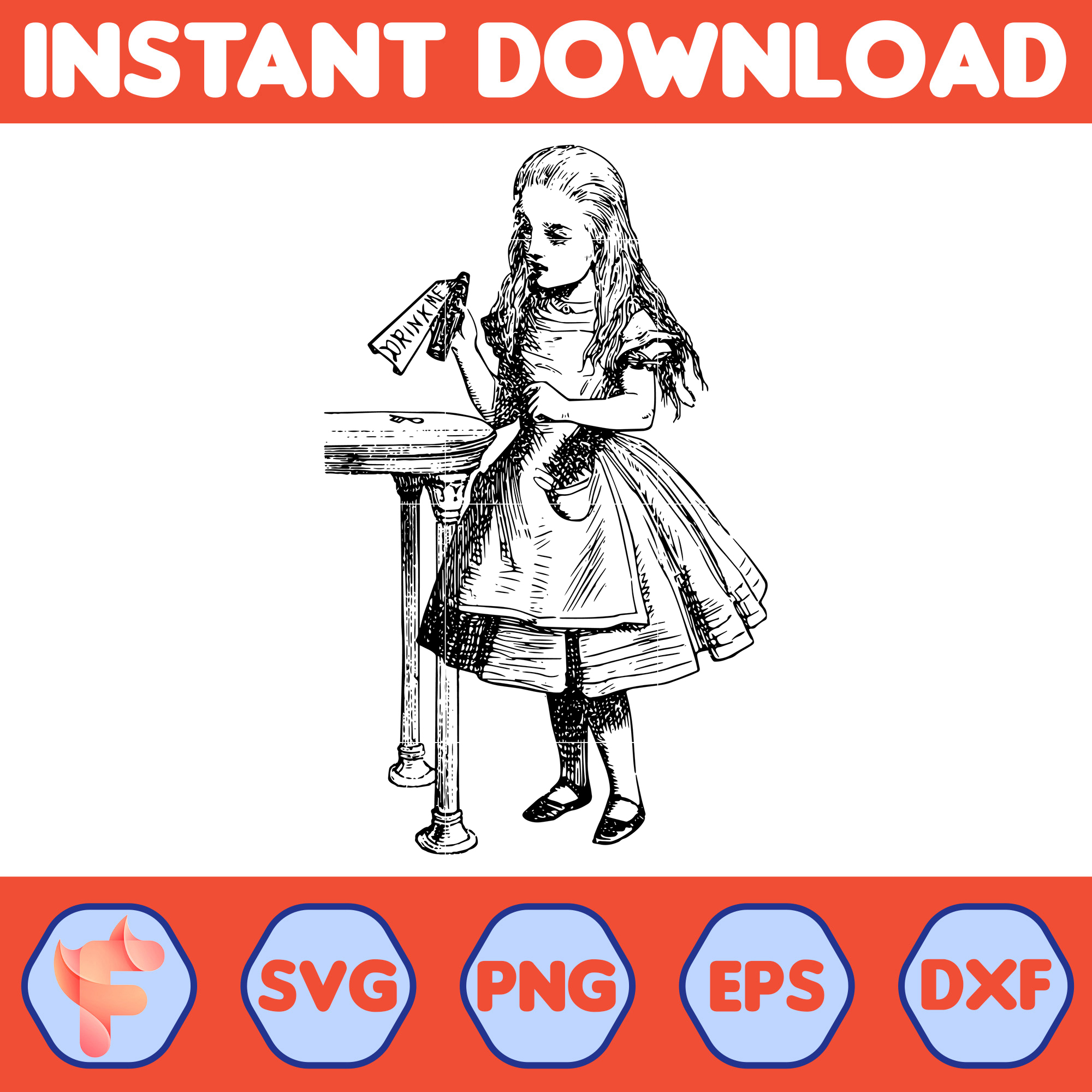 Alice in Wonderland SVG, Alice SVG, Princess svg, Alice in W - Inspire ...