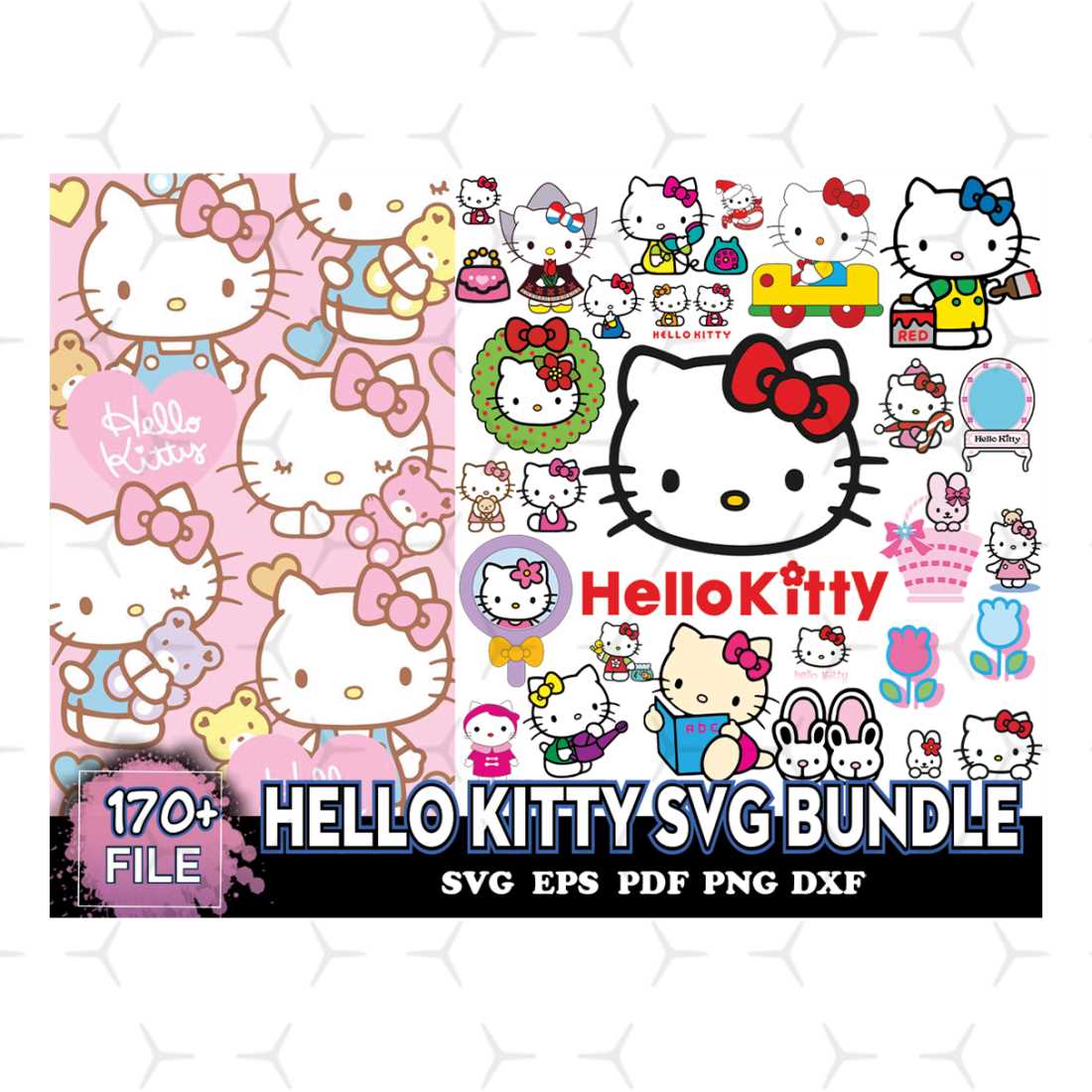 Hello Kitty Svg Bundle, Cat Svg, Cartoon Kitty Svg | Inspire Uplift