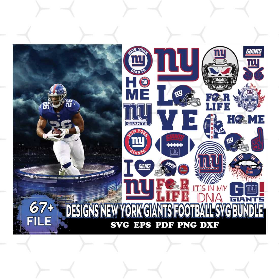 67 Designs New York Giants Football Svg Bundle, NFL Team Svg | Inspire ...