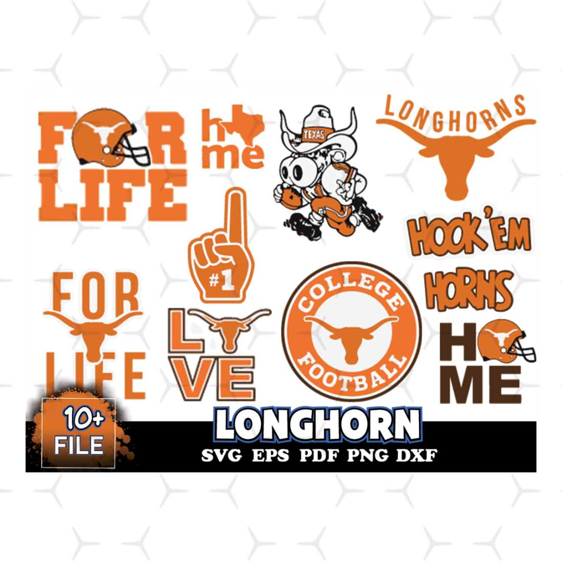 10 FILE LONGHORN Svg Bundle | Inspire Uplift