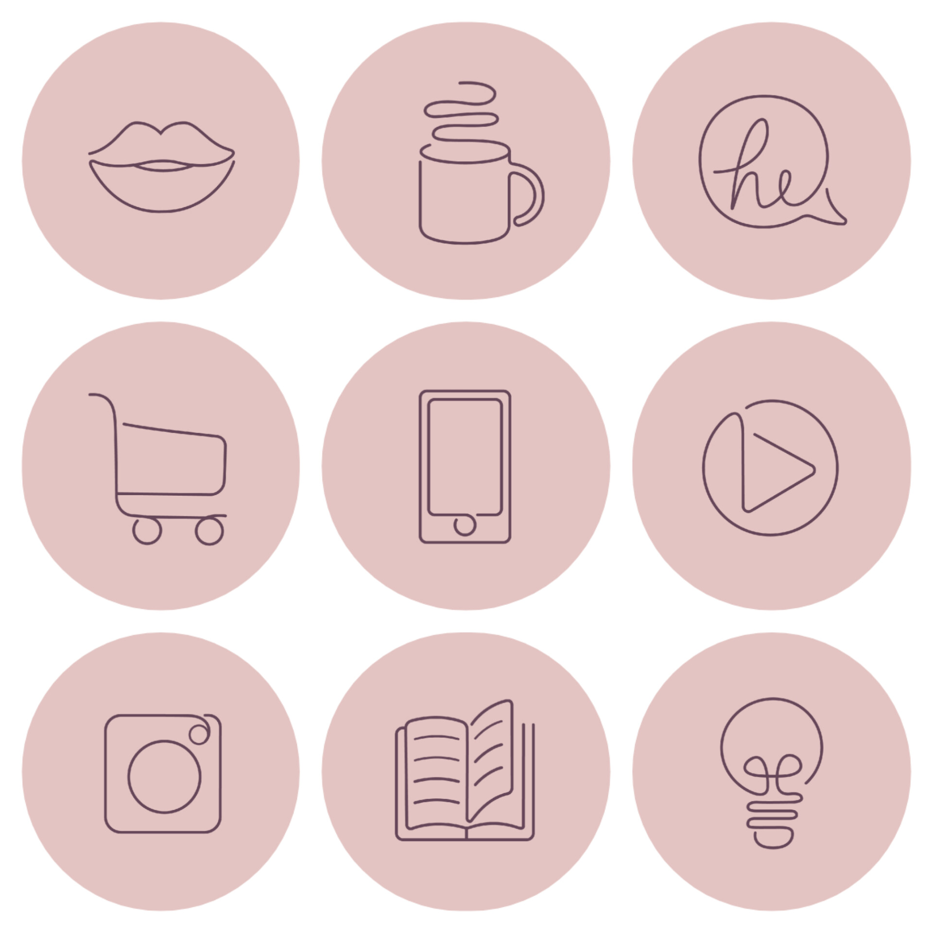 72 Lifestyle Instagram Highlight Icons.Pink Instagram Highli | Inspire ...