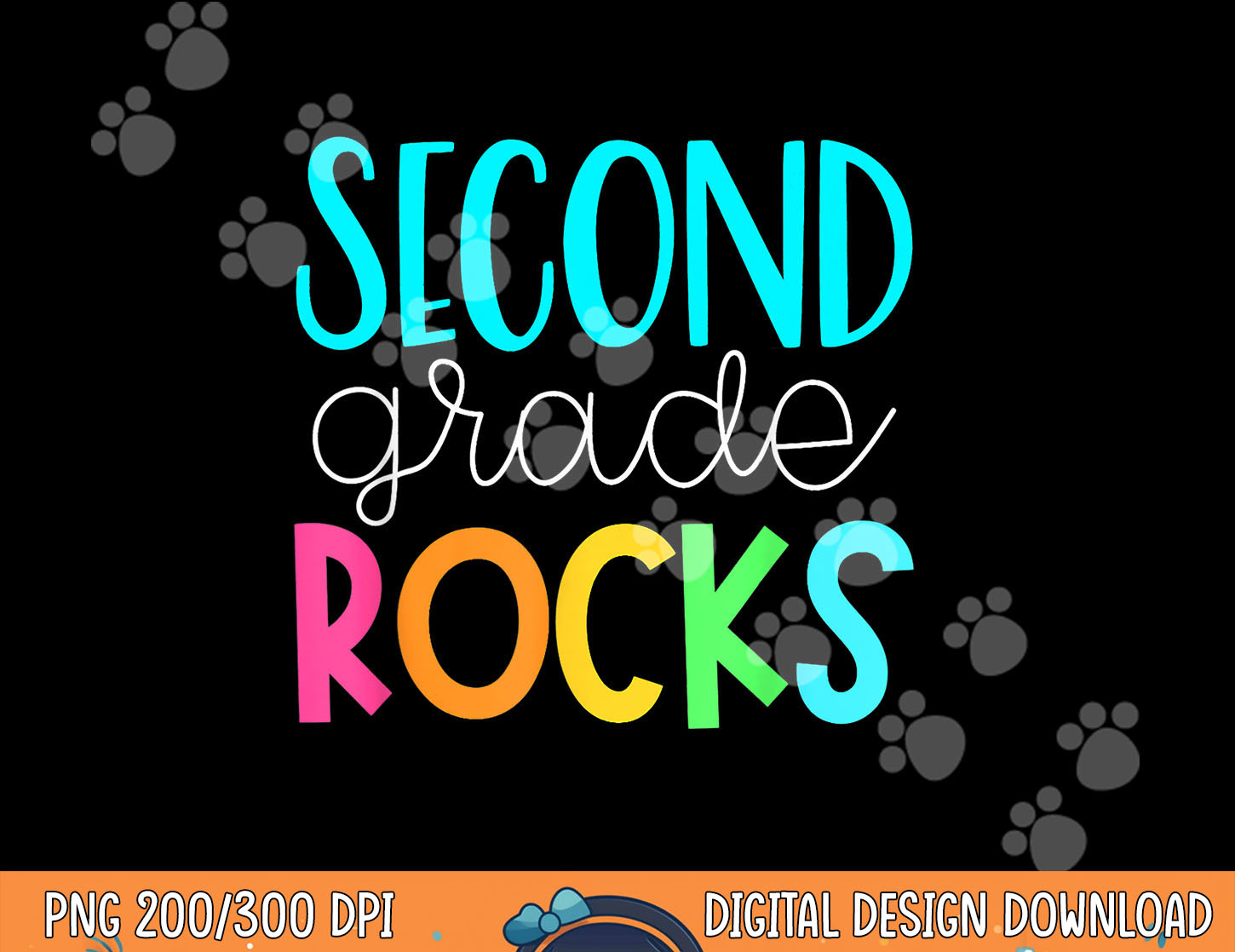 2nd grade teacher, second grade rocks png, sublimation copy - Inspire ...