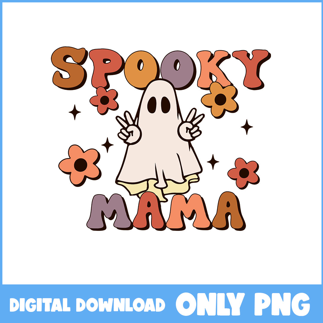 Spooky Mama Ghost Png, Spooky Mama Png, Ghost Png, Retro Hal | Inspire ...
