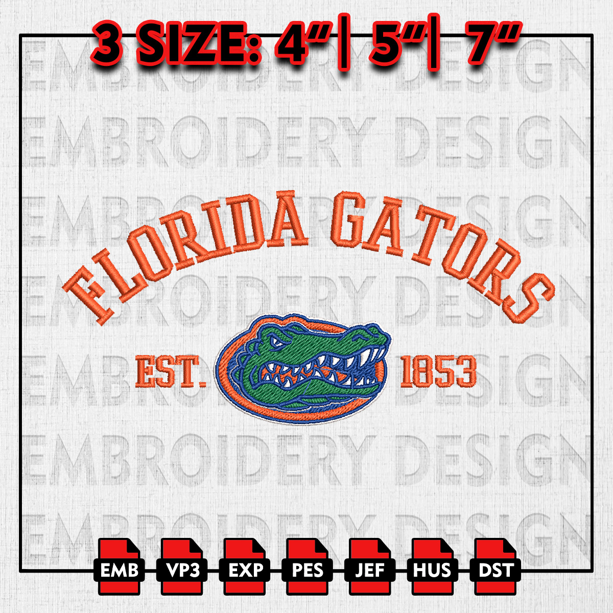 NCAA Florida Gators Embroidery files, NCAA Embroidery Design | Inspire ...