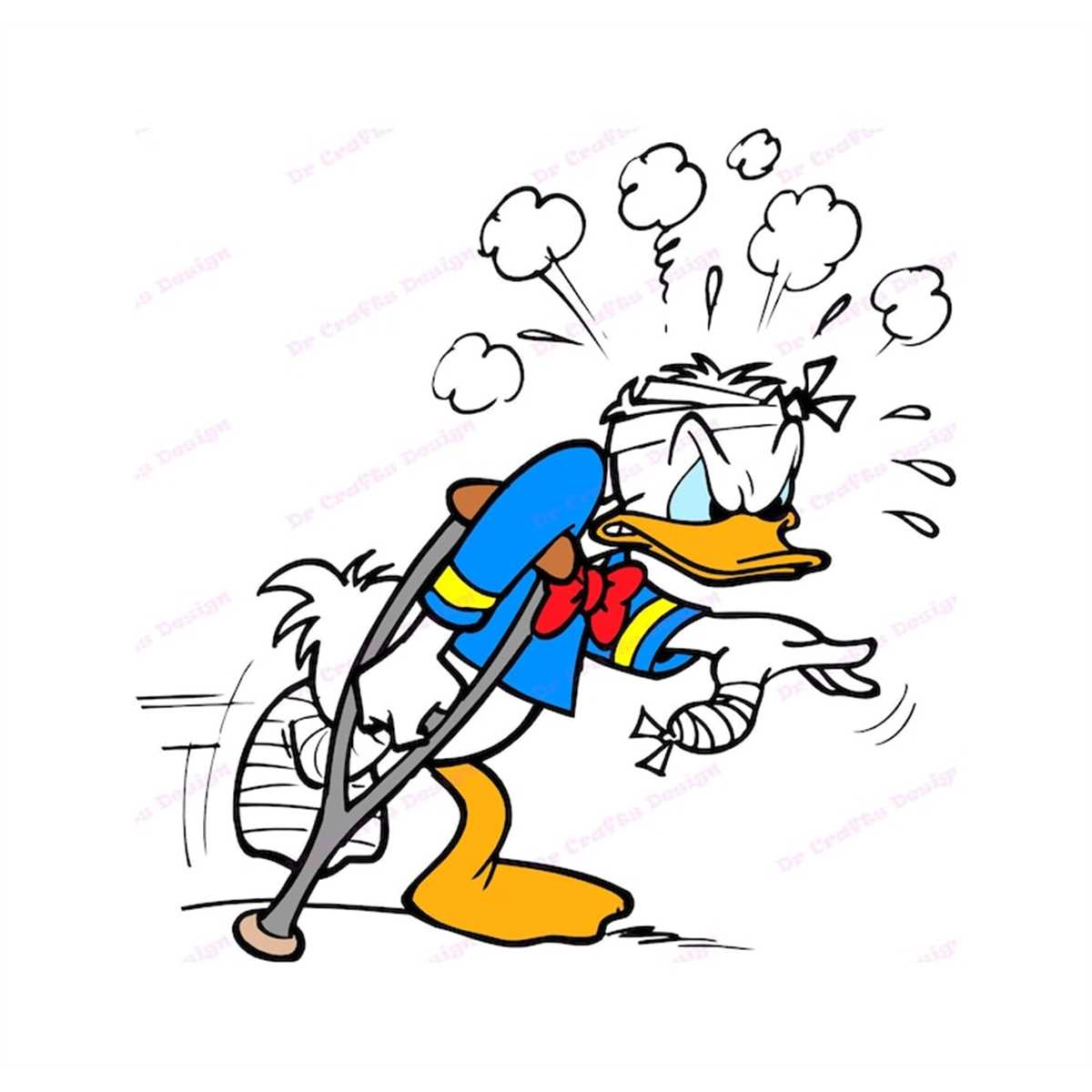 Donald Duck SVG 30, svg, dxf, Cricut, Silhouette Cut File, I | Inspire ...