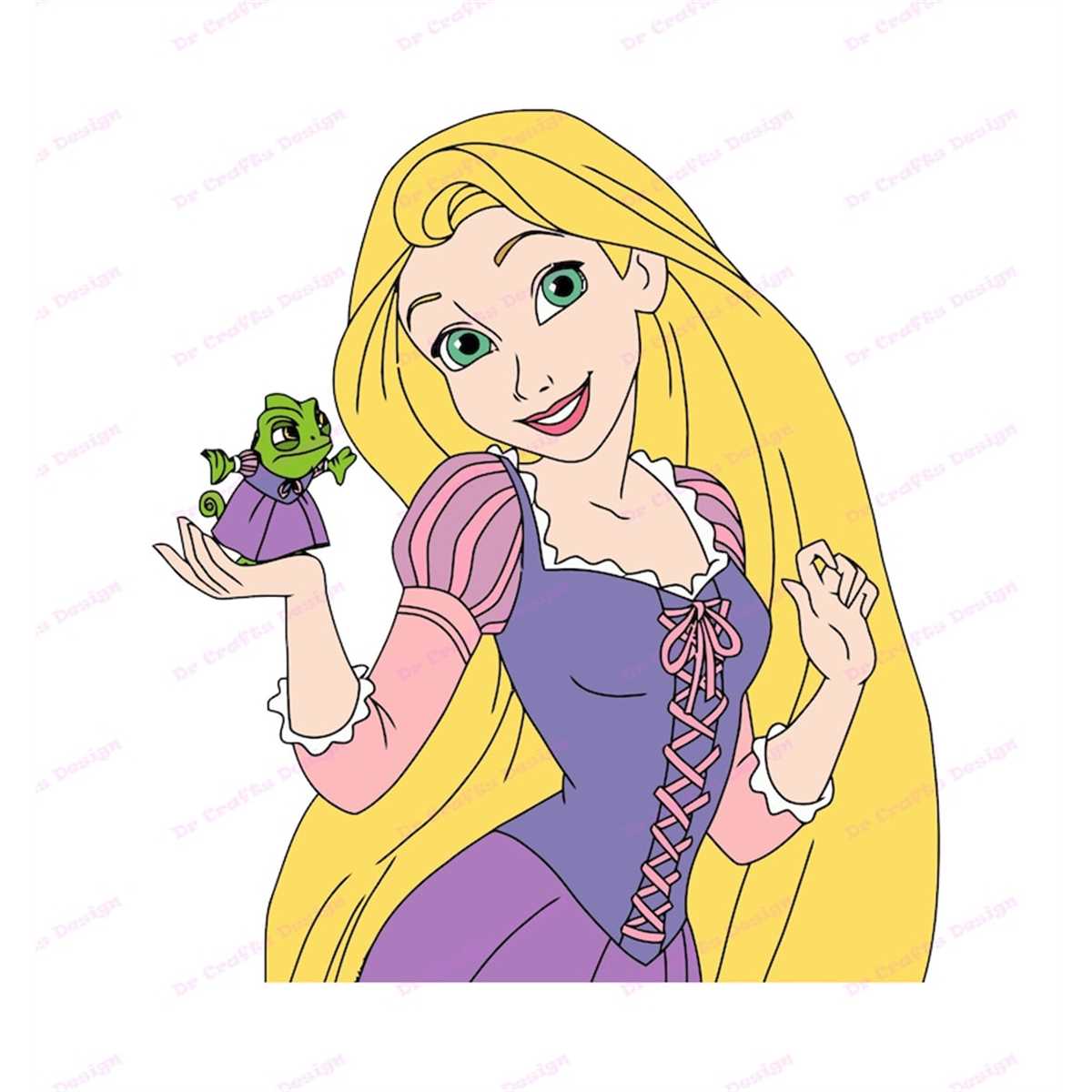 Rapunzel With Pascal Tangled SVG 5, svg, dxf, Cricut, Silhou | Inspire ...