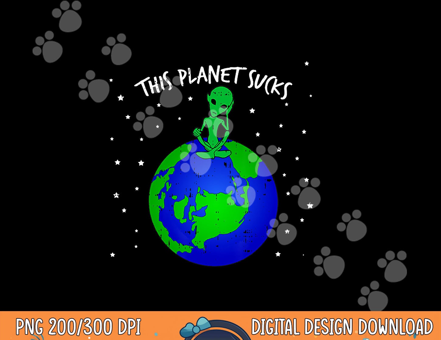 Alien Sitting On Earth This Planet Sucks Fun Halloween Gift | Inspire ...