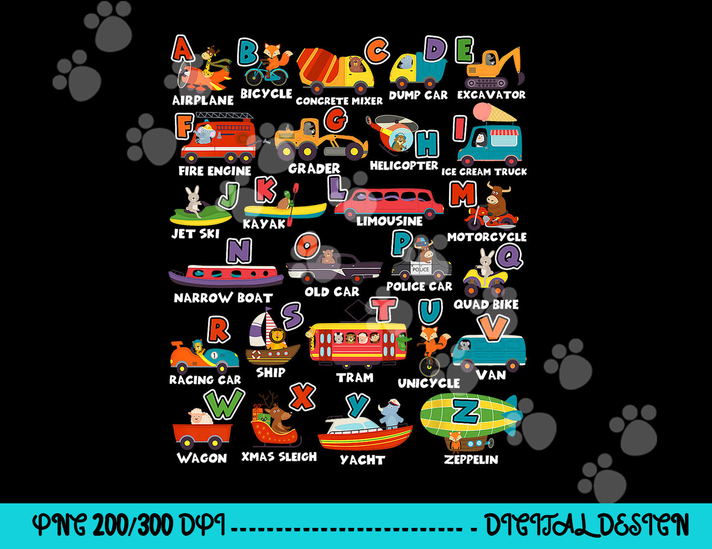 Alphabet Learning Transportation Animal Letter ABCs teacher | Inspire ...