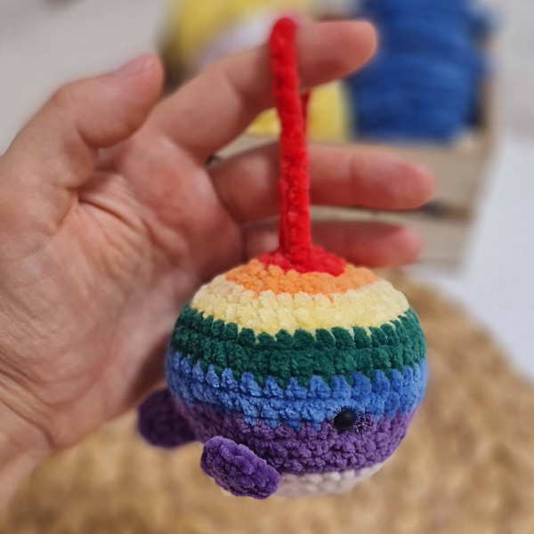 Crochet pride animal, Crochet lgbt, Pride whale, Pride toy - Inspire Uplift