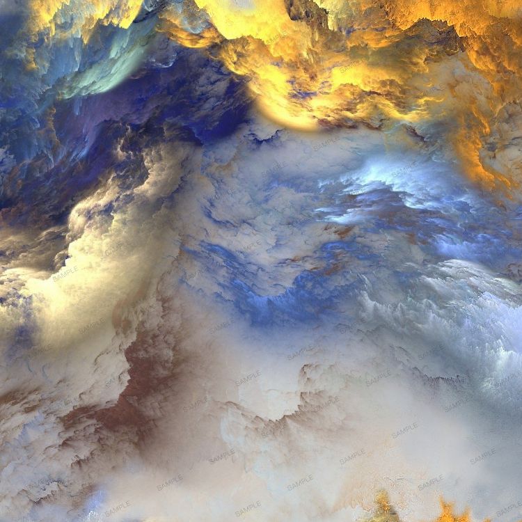 Blue and Yellow Clouds Seamless Tileable Repeating Pattern | Inspire Uplift