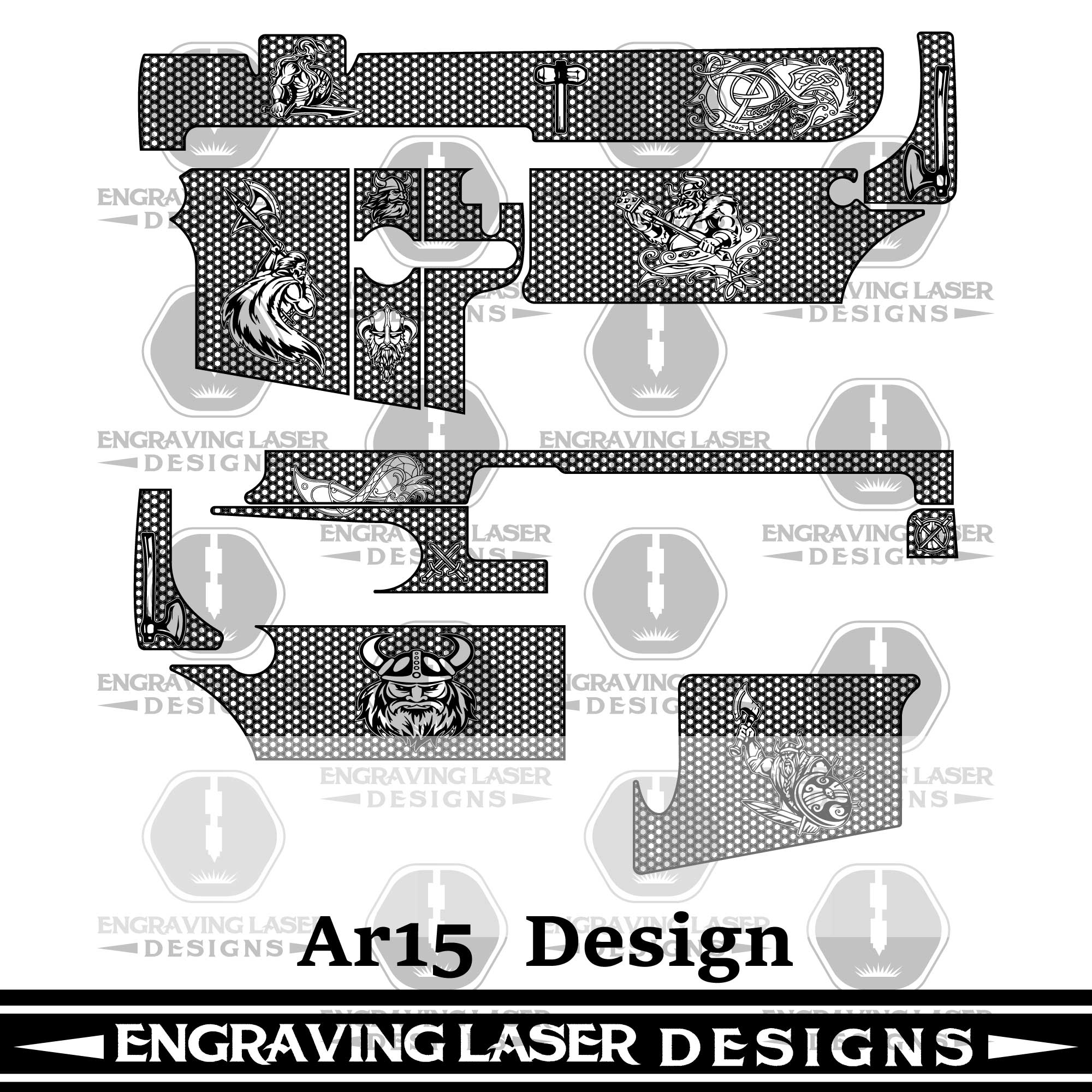 Engraving Laser Designs AR 15 Pattern & Vking Design | Inspire Uplift