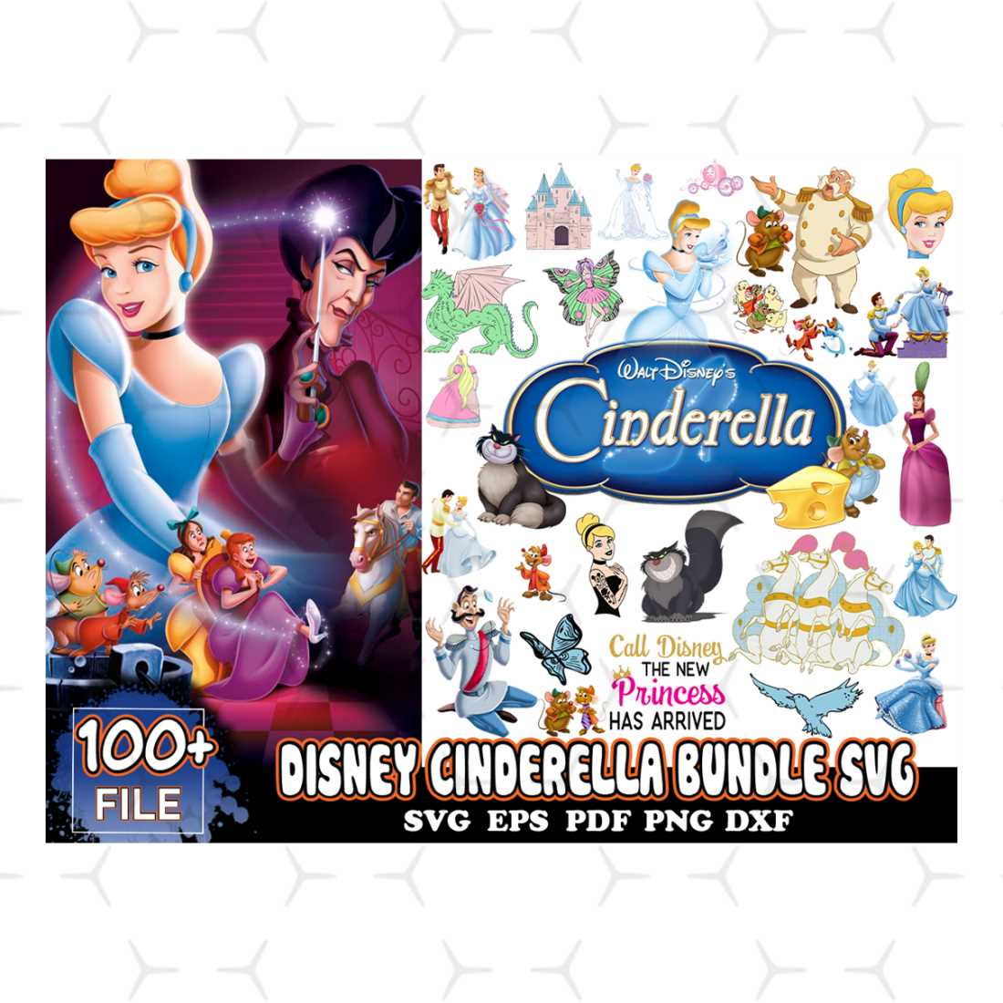 100 File Disney Cinderella Bundle Svg, Disney Svg, Cinderell | Inspire ...