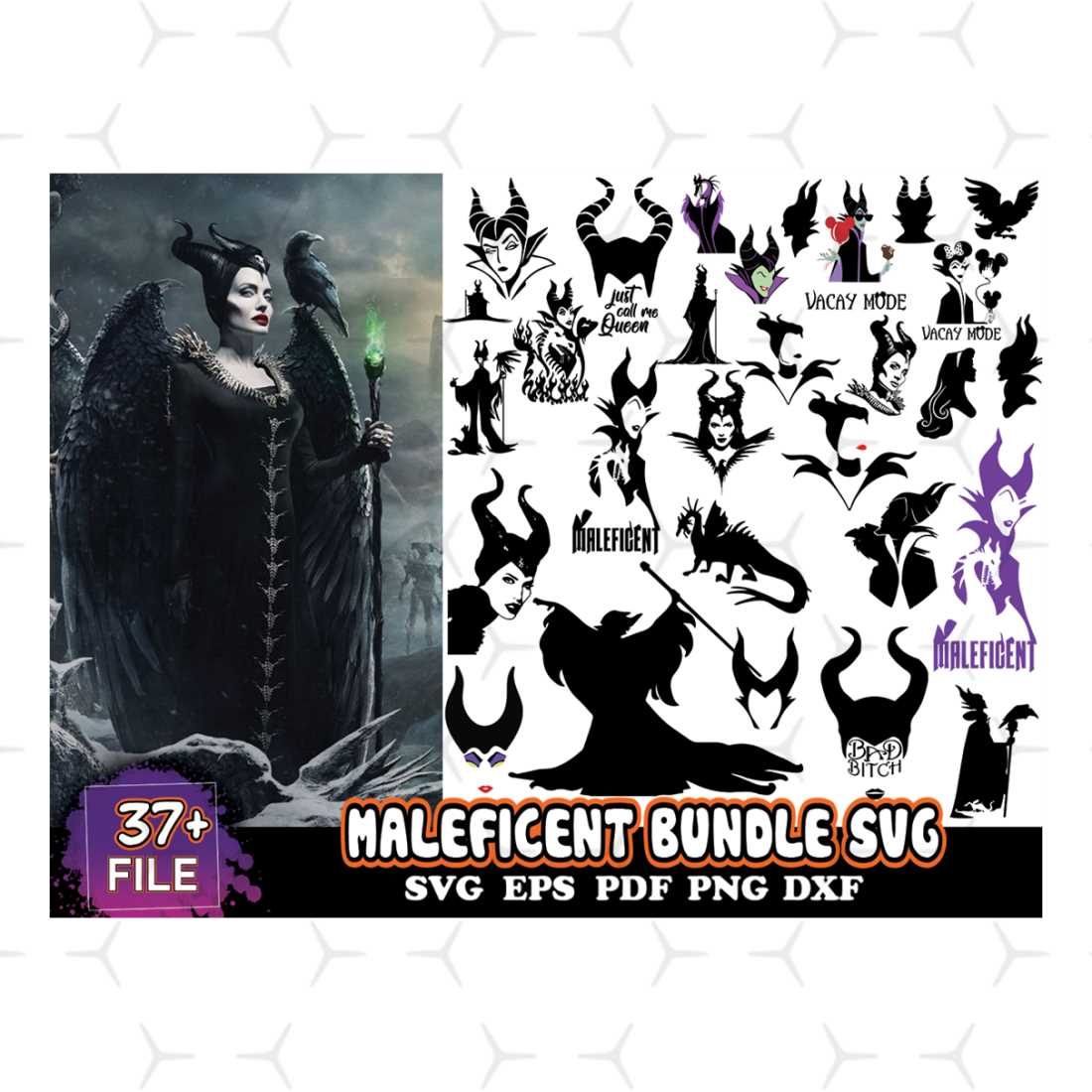 37 Maleficent Bundle Svg, Disney Svg, Maleficent Svg | Inspire Uplift