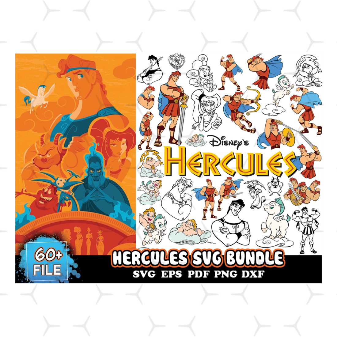 60 Files Hercules Svg Bundle Files for Cricut, Disney Svg | Inspire Uplift