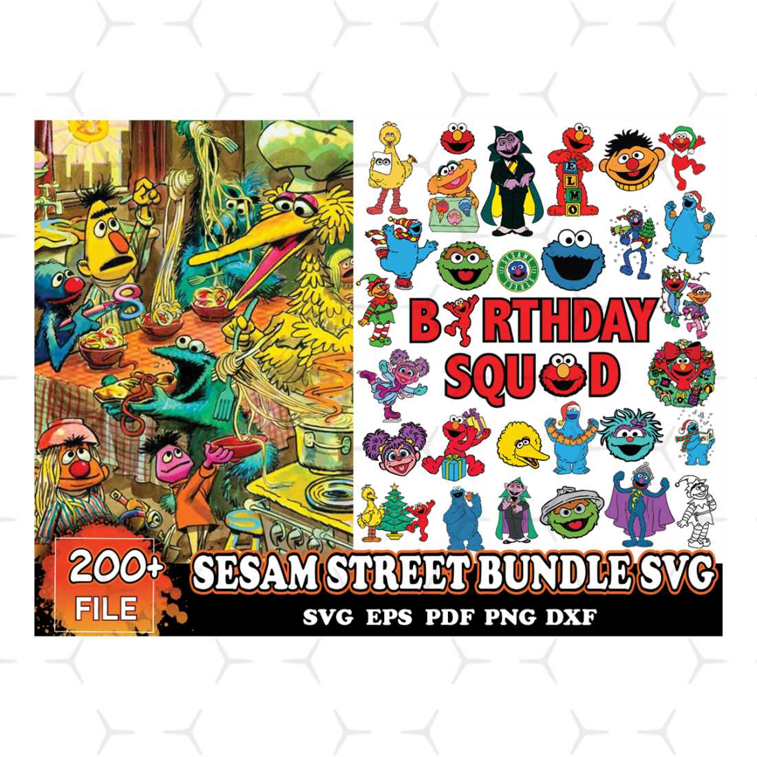 200 Sesam Street Bundle Svg, Disney Svg, Street Monsters | Inspire Uplift