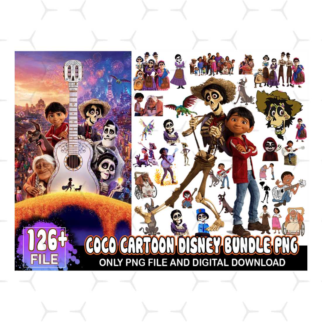 126 Files Coco Bundle Png, Disney Png, Cartoon Png - Inspire Uplift
