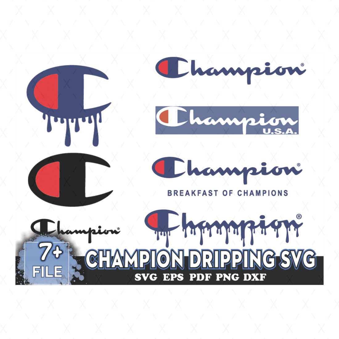 Champion Dripping Svg, Dripping Logo Svg, Logo Brand Svg - Inspire Uplift