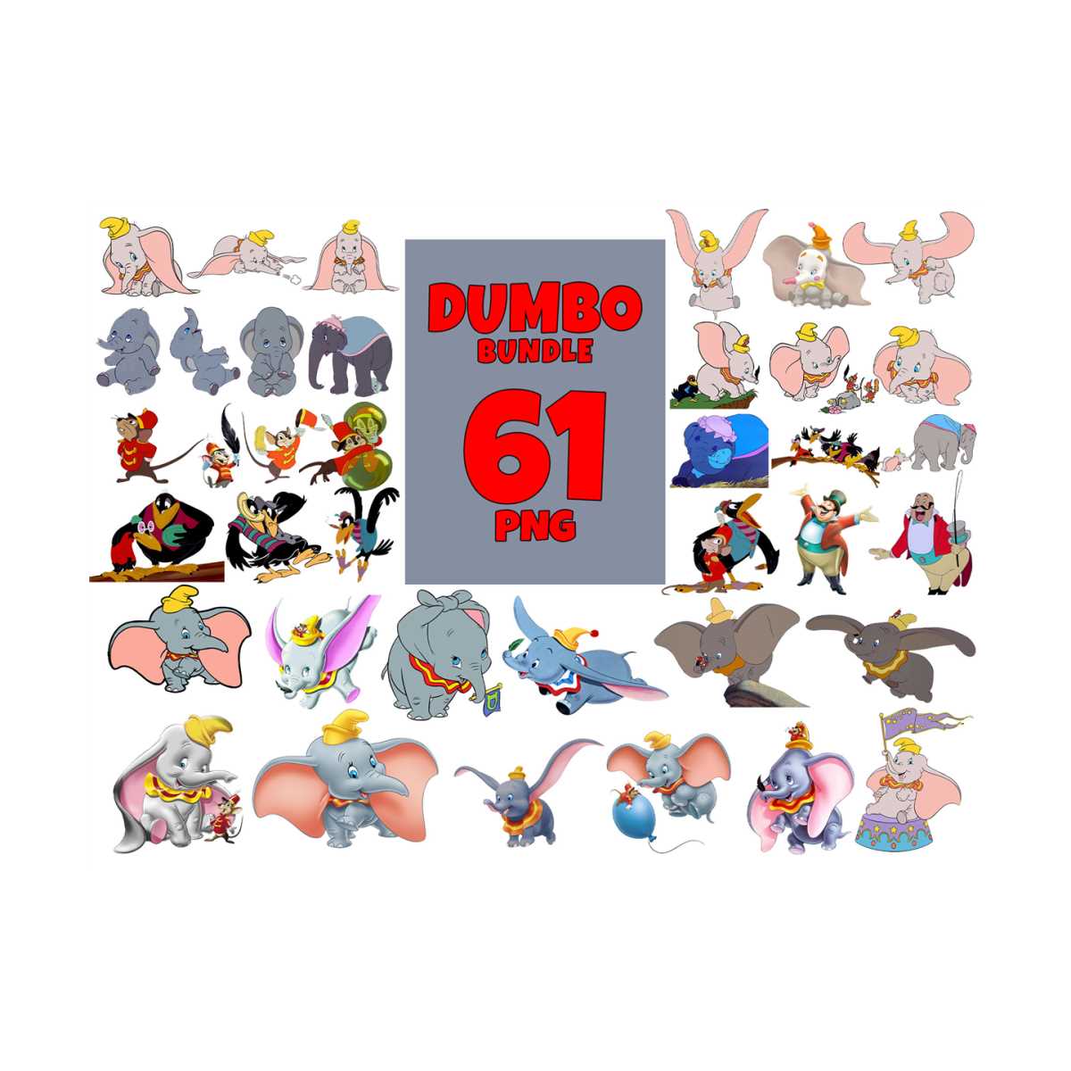 61 Files Dumbo Bundle Png, Cartoon Png, Dumbo Bundle, Dumbo | Inspire ...