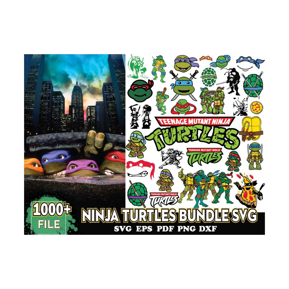 1000 Files Ninja Turtles Bundle Svg, Cartoon Svg, Super Svg | Inspire ...