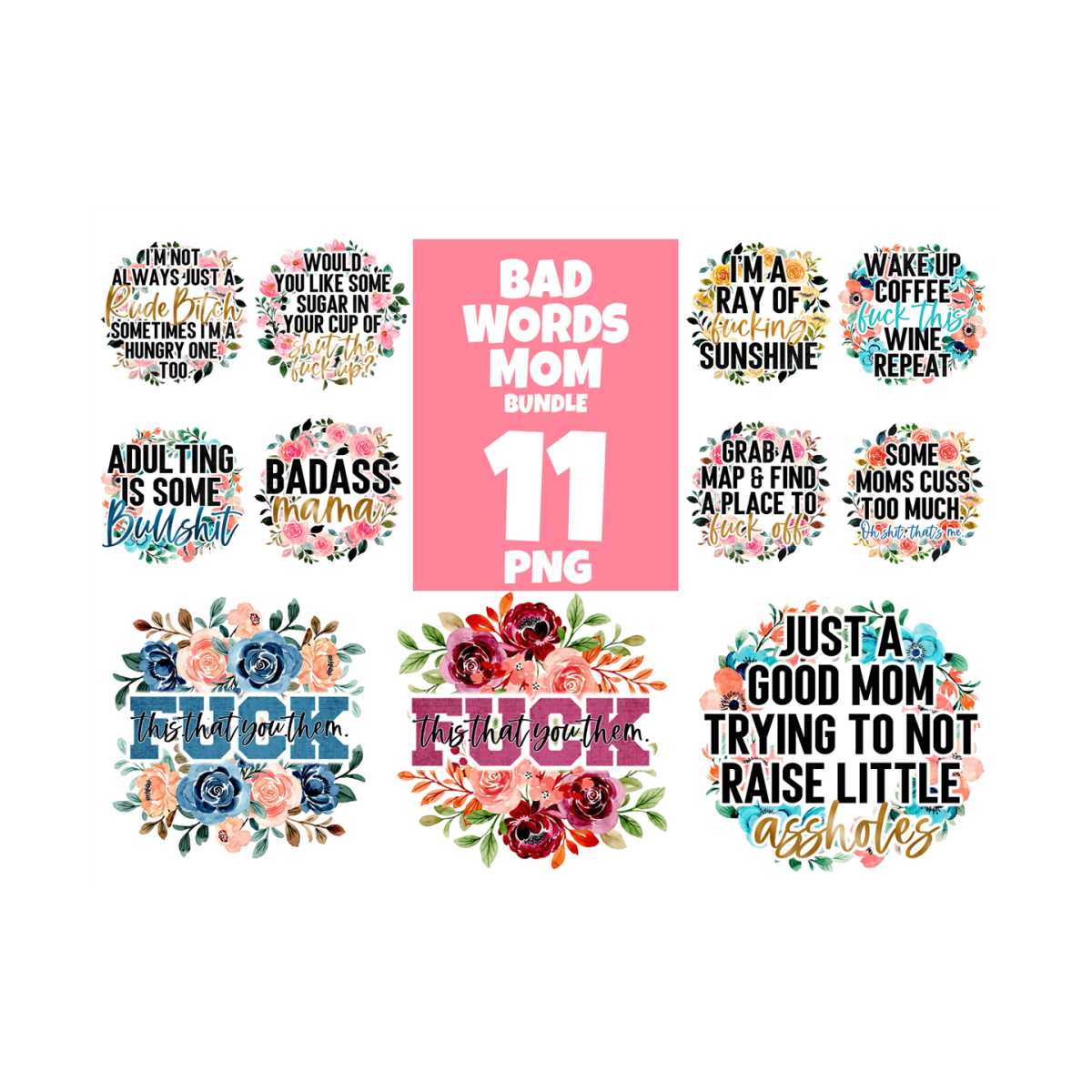11 Files Bad Words Mom Png Bundle, Trending Png, Bad Words P | Inspire ...