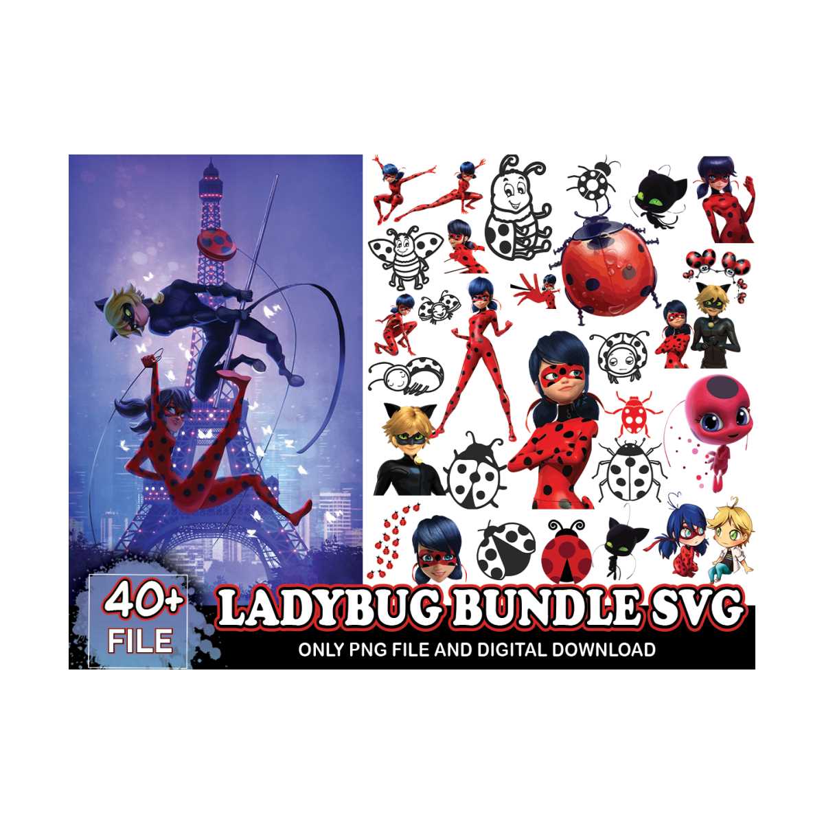 40 Ladybug Bundle Svg, Ladybug Svg, Cartoon Svg | Inspire Uplift