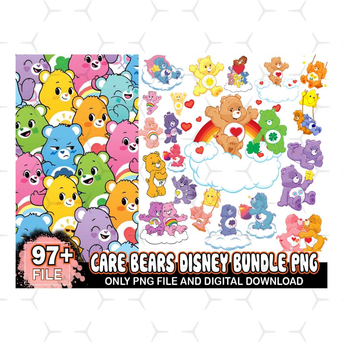 97 Care Bears Bundle Png, Care Bears Png, Disney Png | Inspire Uplift