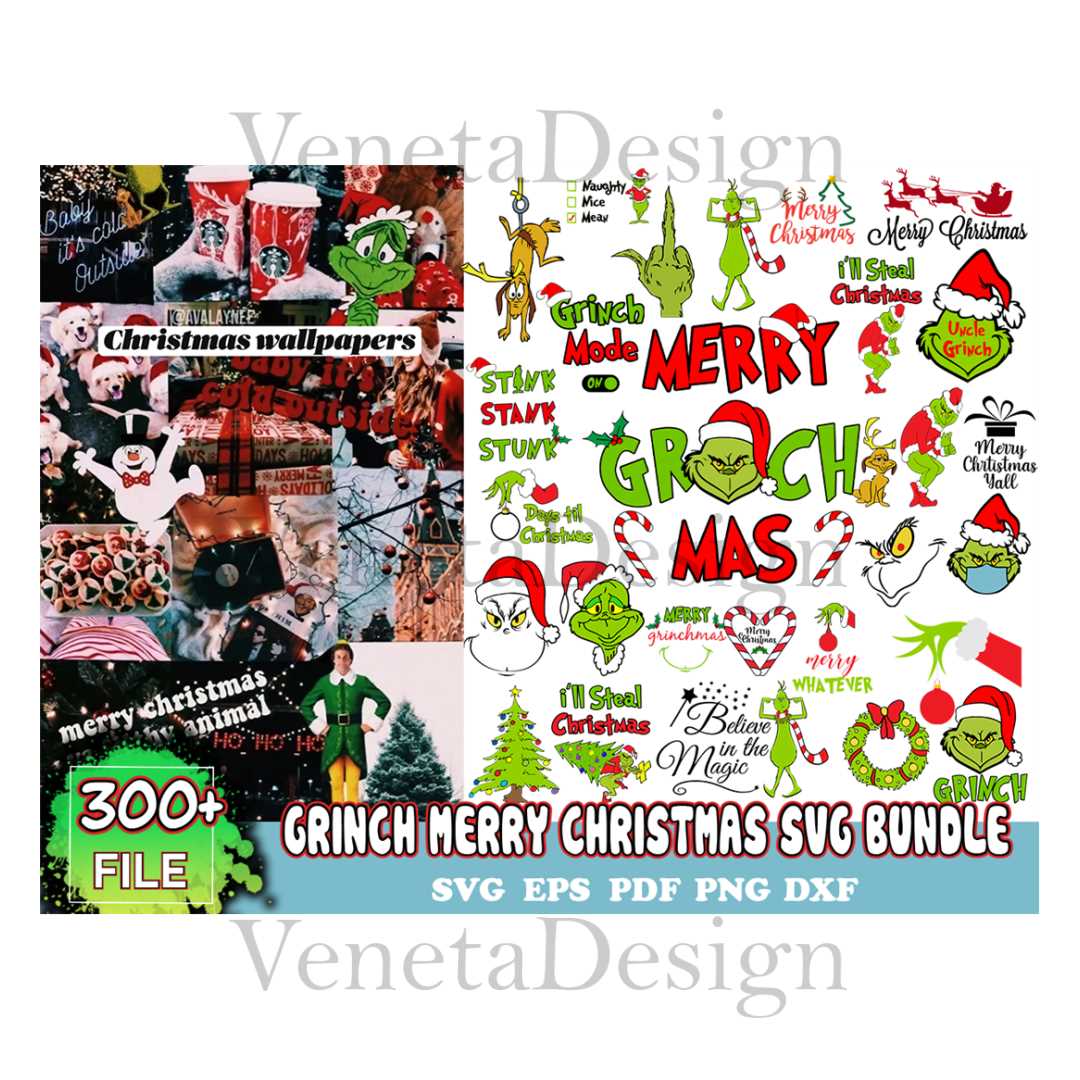 300 Files Grinch Svg Bundle, Christmas Svg, Grinch Svg, Xmas | Inspire ...