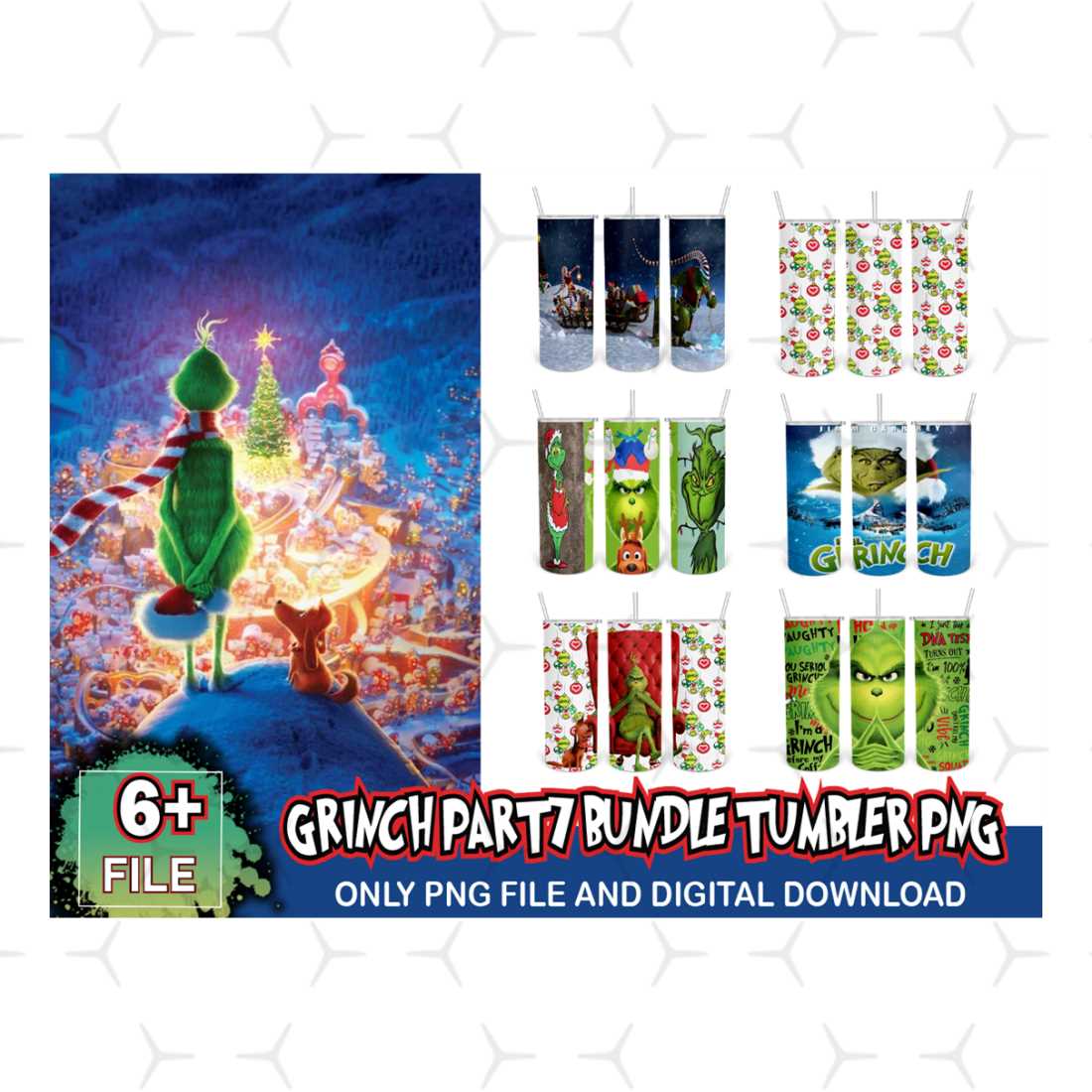6 Files Grinch Part7 Tumbler Png, Grinch Tumber Png, Christm - Inspire ...